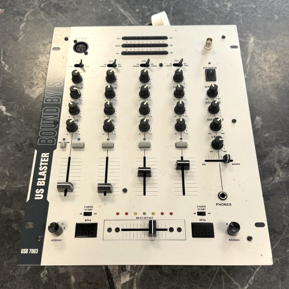 US BLASTER - USB 7003 - DJ MIXER 4 CHANNEL - Own4Less